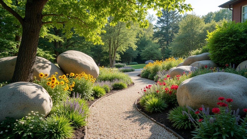 21 Artistic Landscaping With Boulders in Flower Beds That Make an Impact
