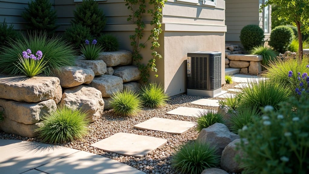 23 Functional Rock Landscaping Around Foundations and AC Units