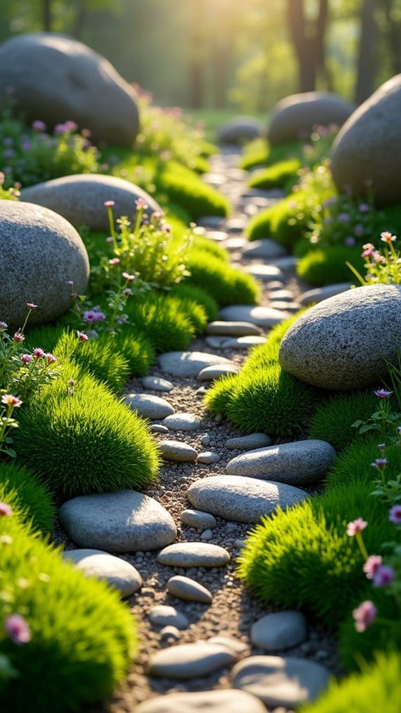 25 Fresh Grass and Rock Landscaping Ideas That Mix Green and Stone