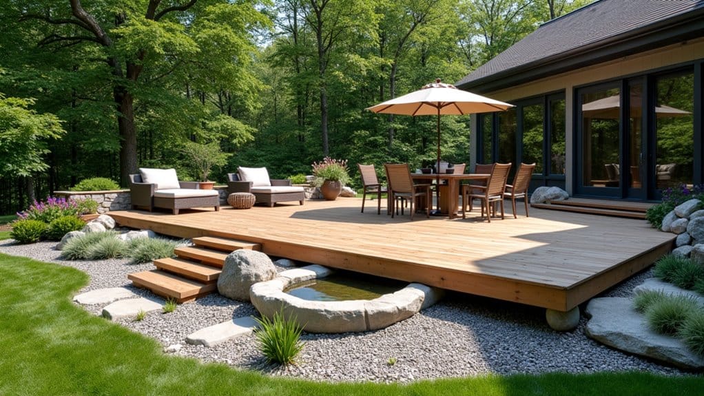 19 Smart Rock Landscaping Around Deck Ideas That Add Beauty