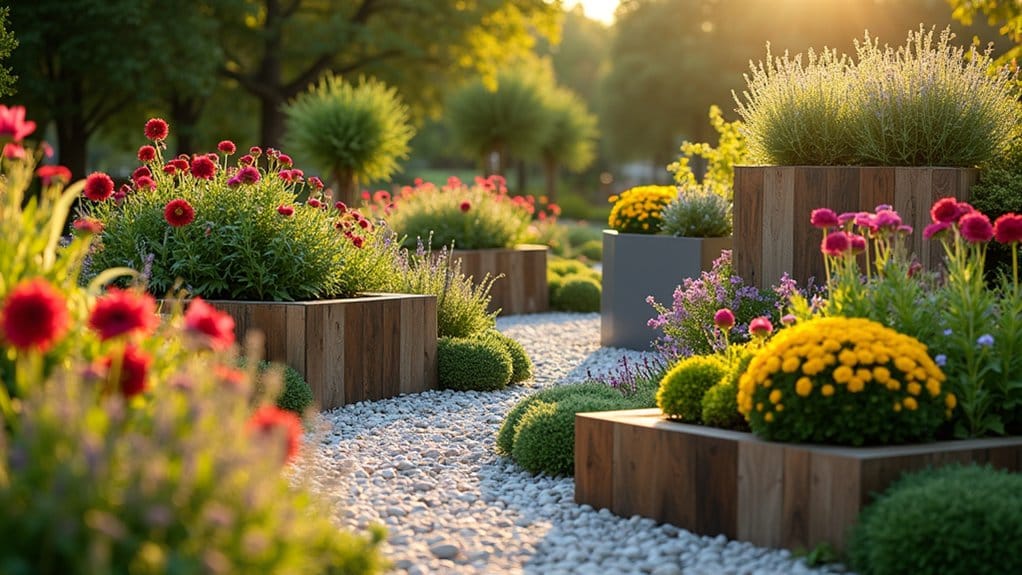 19 Stylish Flower Beds With Planter Boxes for a Layered Look