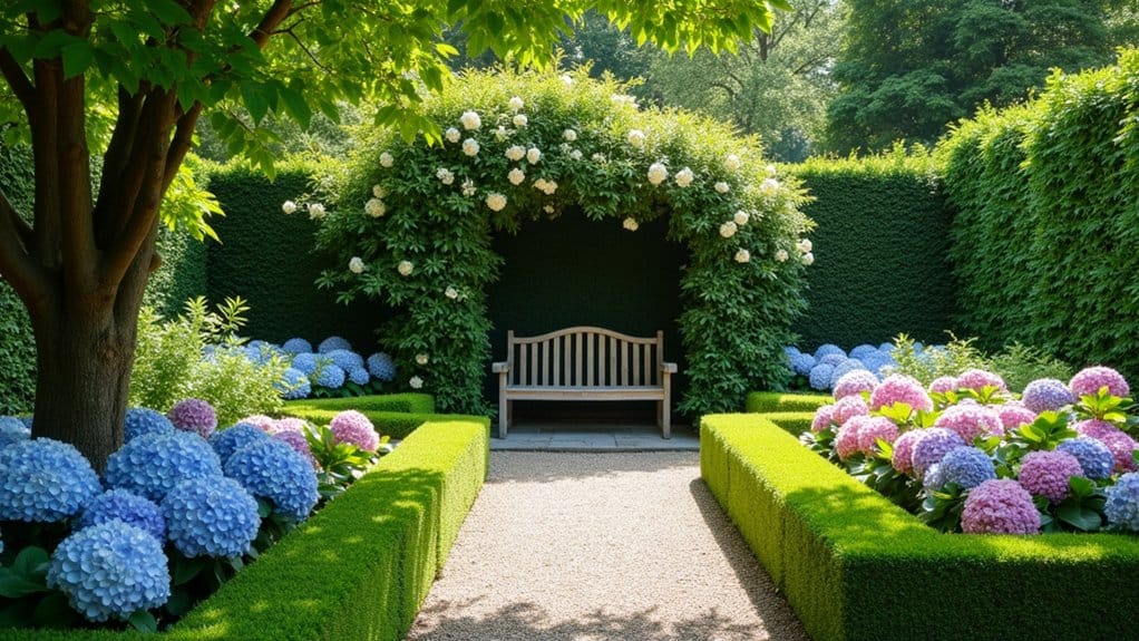 19 Clean Boxwood and Hydrangea Landscaping Ideas for Structured Beauty