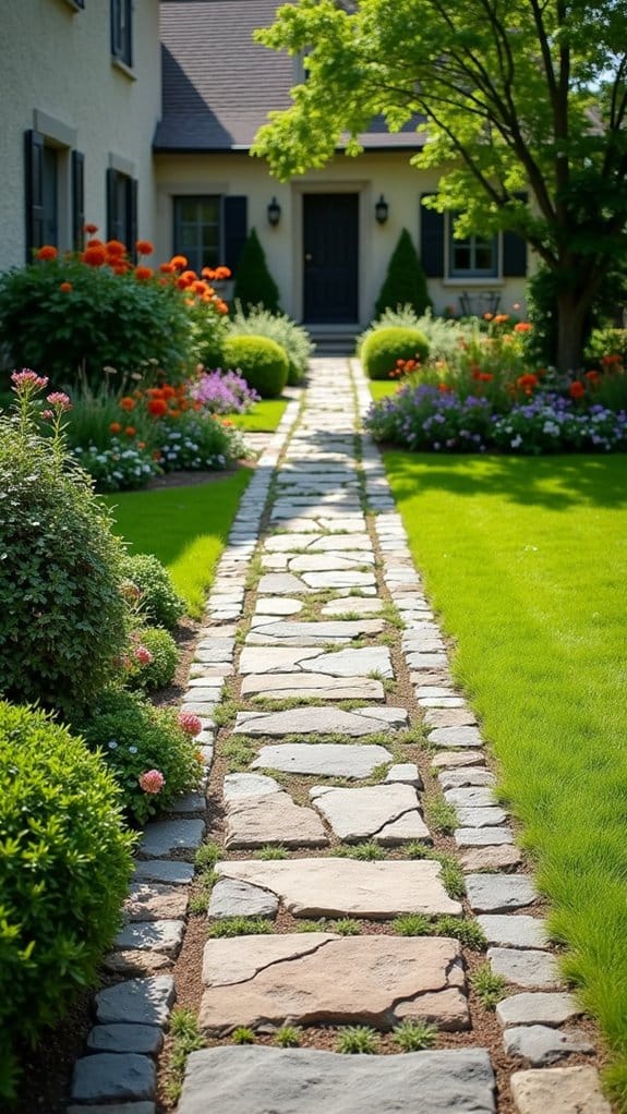 22 Front Yard Landscaping Ideas With Stone Borders That Frame Perfectly