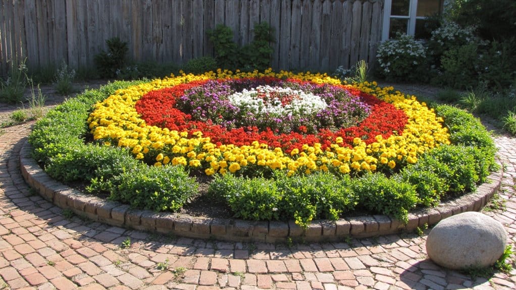 25 Bold Circular Flower Bed Ideas That Become a Focal Point
