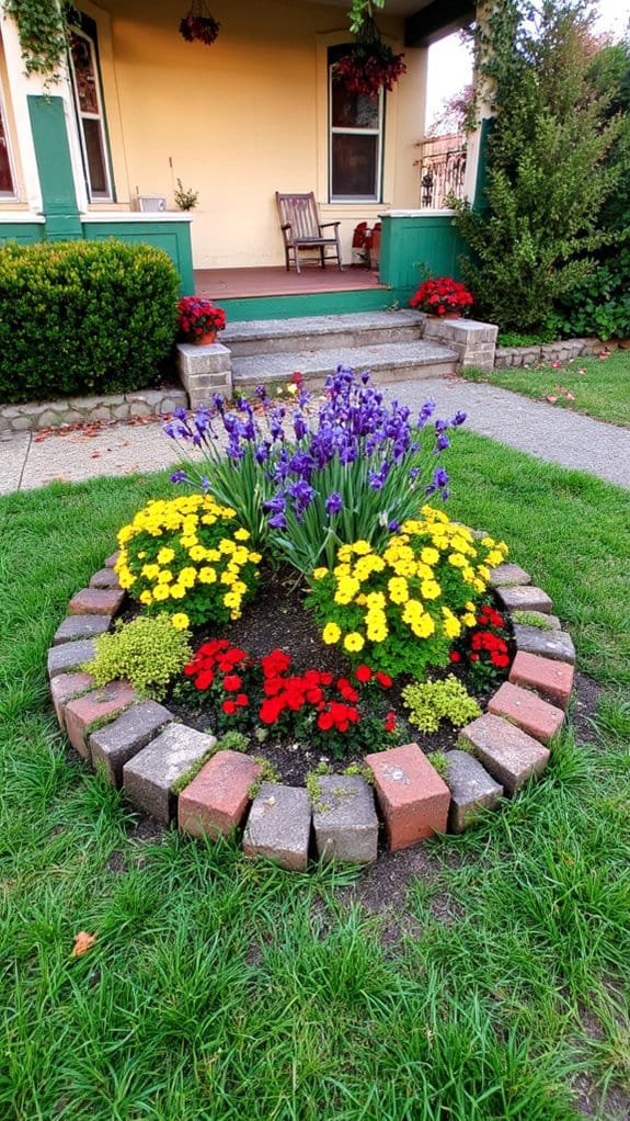 25 Bold Circular Flower Bed Ideas That Become a Focal Point