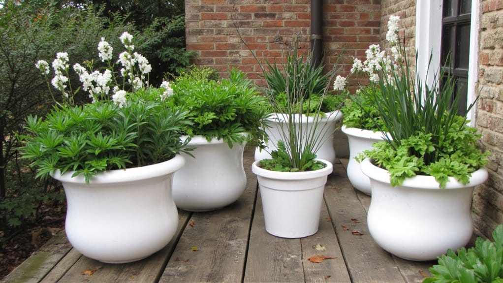 19 Simple White Flower Pots Outdoor For A Fresh Neutral Style