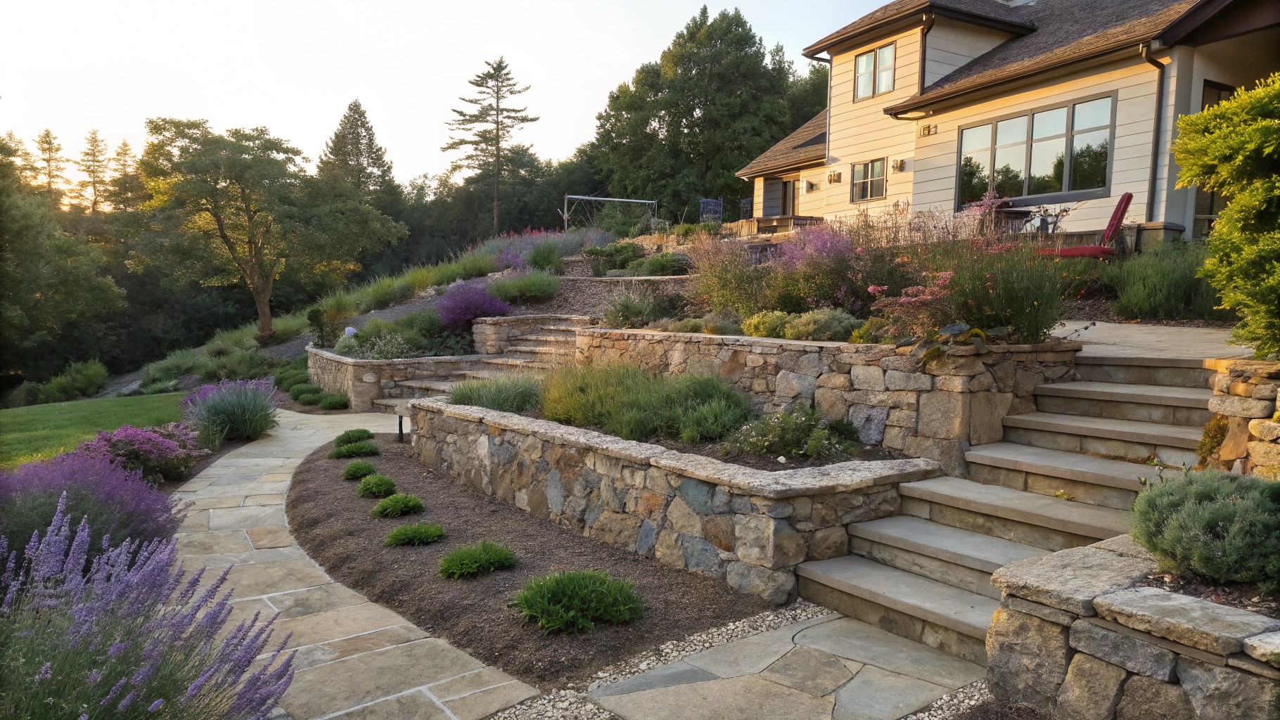 17 Sturdy Landscaping Retaining Walls With Flower Beds That Add Function