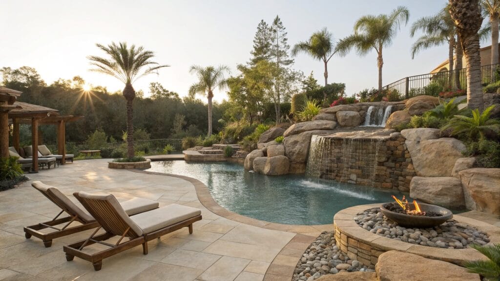 25 Refreshing Rock Landscaping Around Pool Ideas for a Resort Feel