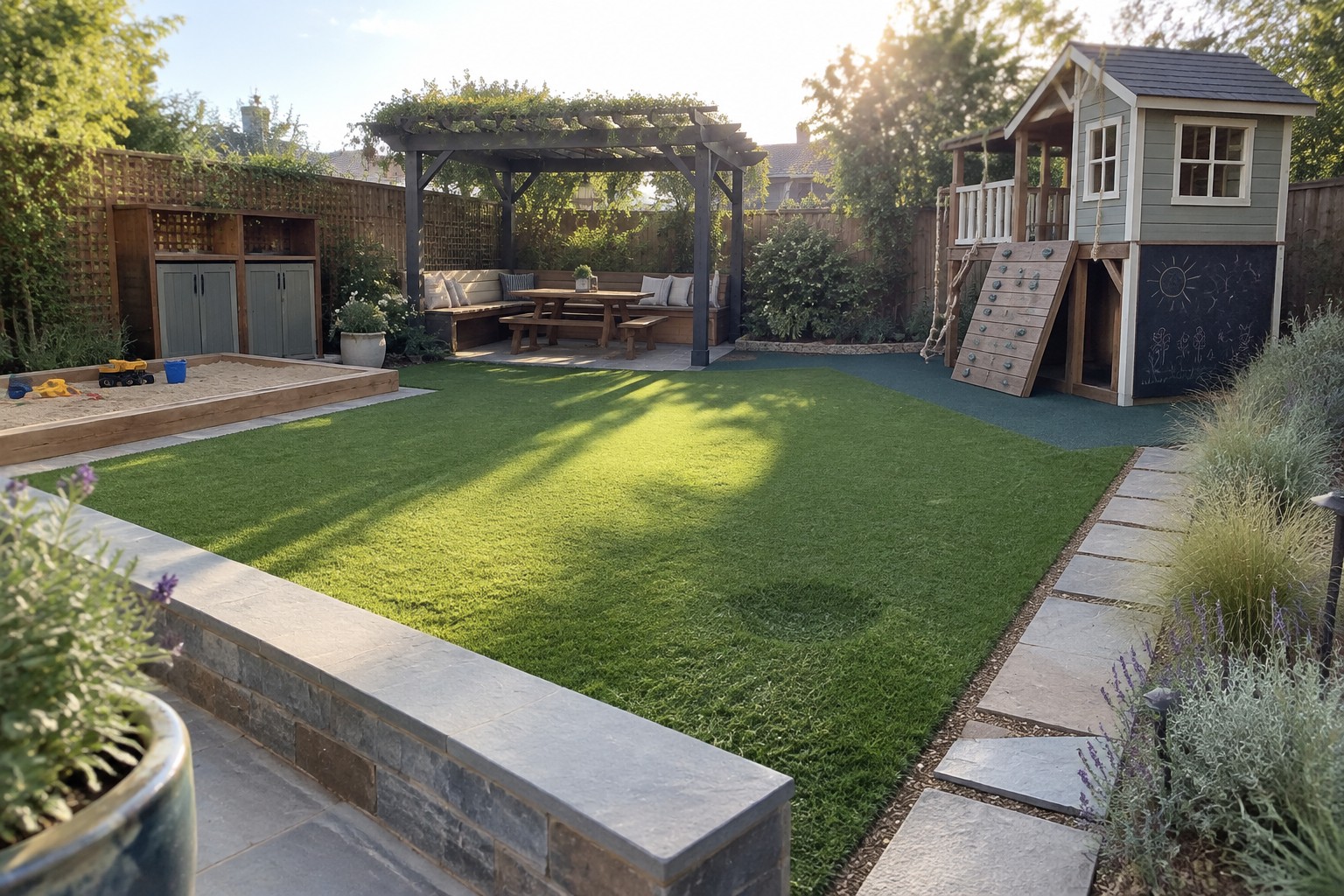 25 Family-Friendly Backyard Landscaping Ideas With Lawn and Play Zones